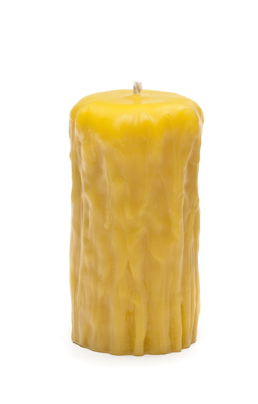 Rustic Beeswax Pillar Candle | Beeswax Candles – Ames Farm Single ...